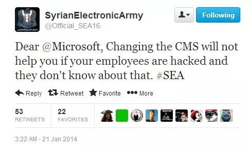 Syrian Electronic Army holdt deres løfte - Microsoft Office-bloggen blev hacket