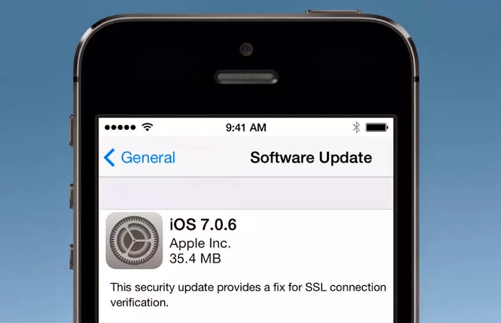 iOS neaizsargāts pret cilvēku vidū uzbrukumu, Apple izlaiž iOS 7.0.6 ar labojumu