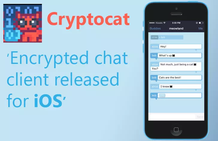 Geënkripteerde kletsdiens 'Cryptocat' het iOS-toepassing vrygestel 10713_1