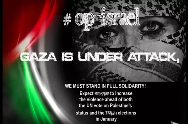 #opIsrael - Penggodam menyerang Israel dengan Serangan Siber besar-besaran ke atas Gaza 10761_1