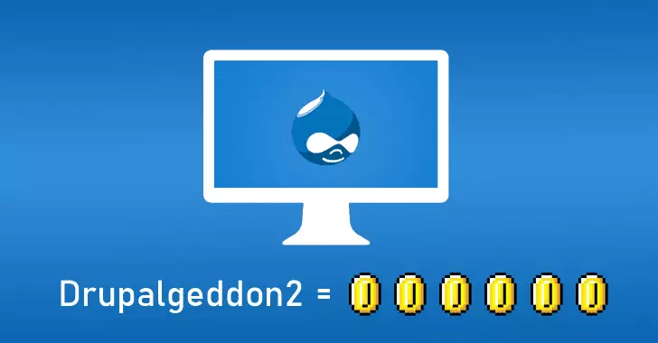 Хакери використовують уразливість Drupal для впровадження майнерів криптовалюти