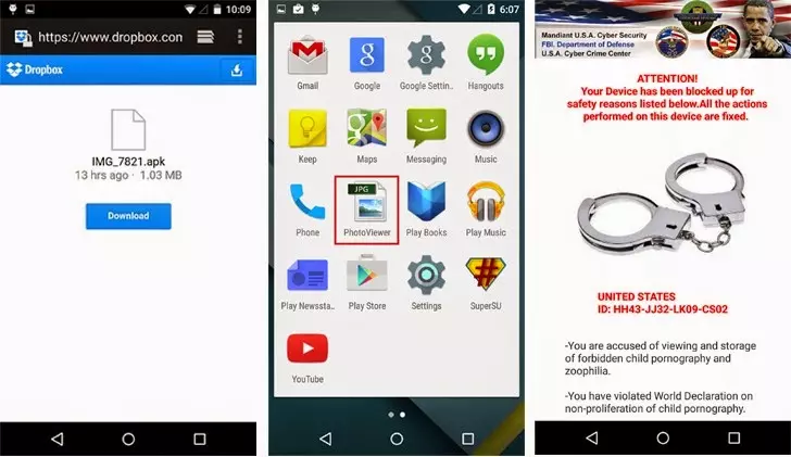 Koler Android Ransomware apprend à se propager par SMS