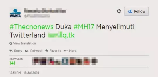 Sûcdarên Sîberê ji Bikarhênerên Bait re Nûçeyên Balafira MH17 ya Balafirgeha Malezyayê bikar tînin