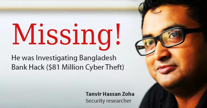 Pazudis drošības pētnieks, kurš izmeklēja Bangladešas bankas uzlaušanu