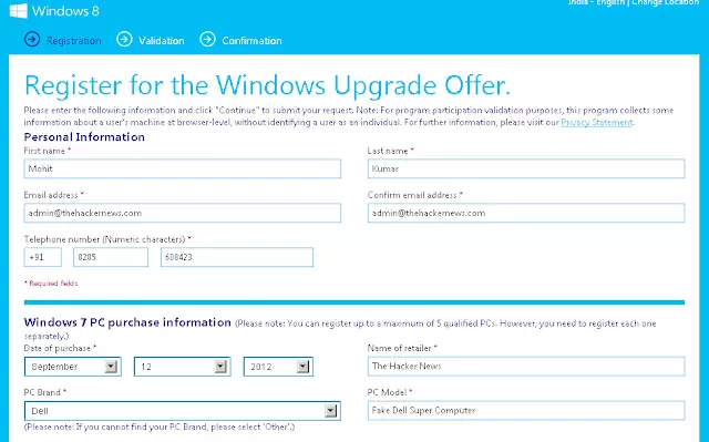 Celah situs web Windows memungkinkan siapa saja untuk mendapatkan WIndows 8 hanya dengan $14,99 11807_3