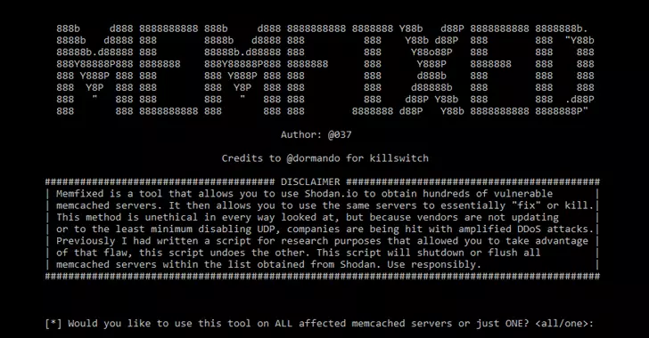 'Kill Switch' para mabawasan ang Memcached DDoS Attacks — Flush 'Em All 1192_2