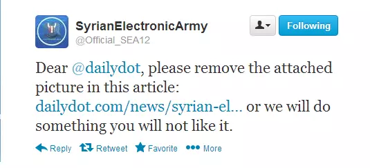 Portala Daily Dot News ji aliyê Artêşa Elektronîkî ya Sûriyê ve bi êrîşa fîşîngê hat hackkirin 12418_1
