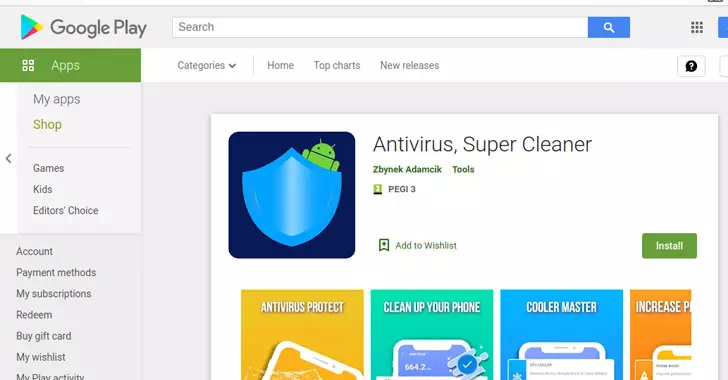 SharkBot Banking Spredning av skadelig programvare via falsk Android Antivirus-app på Google Play Store