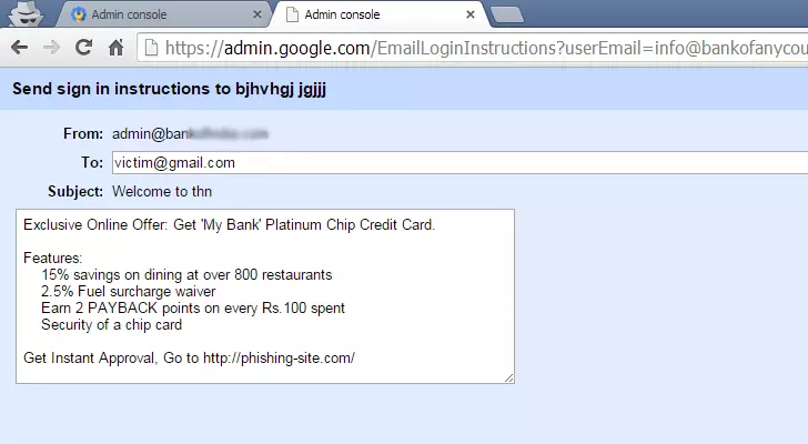 phishing-google-прыкладанні