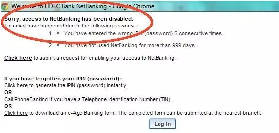 Ang website sa HDFC Bank bulnerable sa ID Theft ug Account Blockade 13981_4
