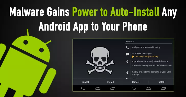 ဤ Malware သည် သင့်ဖုန်းတွင် မည်သည့် Android အက်ပ်ကိုမဆို အလိုအလျောက် ထည့်သွင်းနိုင်သည်။