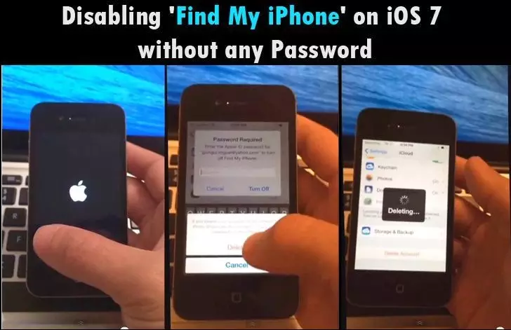 Desativando 'Find My iPhone' no iOS 7 sem nenhuma senha