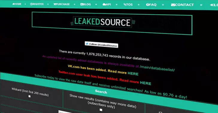 ไซต์ฐานข้อมูลการละเมิด LeakedSource ออฟไลน์หลังจากถูกกล่าวหาว่าโจมตีตำรวจ