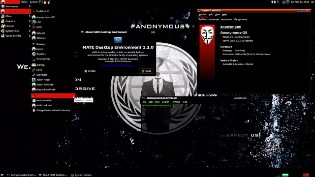 Anonymous-OS 0.1 : Anonymous Hackers išleido savo operacinę sistemą