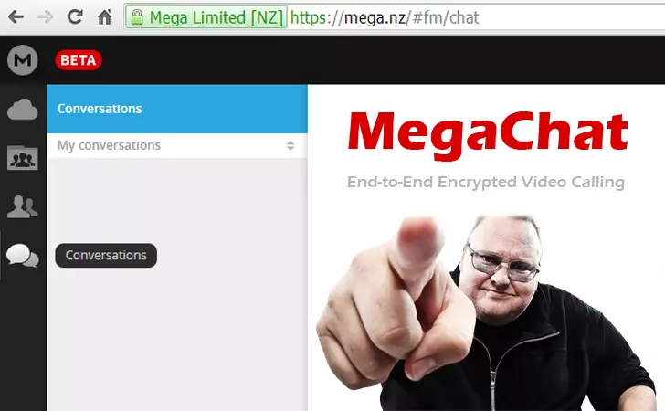 MegaChat — Kim Dotcom විසින් End-to-end සංකේතාත්මක වීඩියෝ ඇමතුම් සේවාව දියත් කරයි