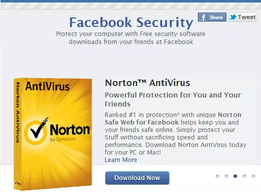 Facebook forcon sigurinë me AntiVirus Marketplace