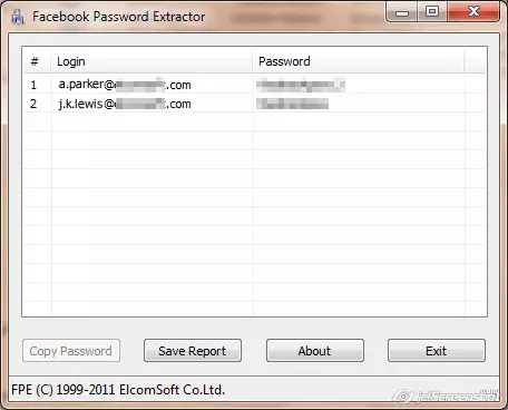 Facebook Password Extractor – A webböngészőkben tárolt jelszavak lekérése