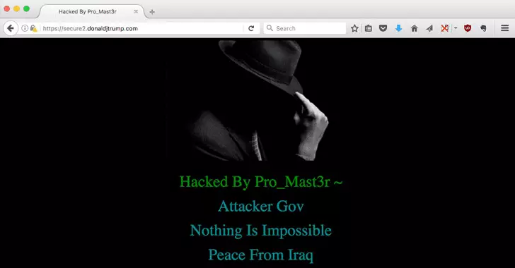 donald-trump-webụsaịtị-hacked