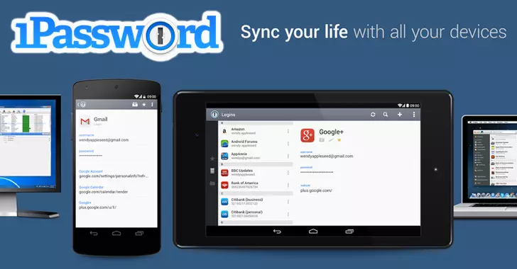 1password-менеджэр пароляў для android