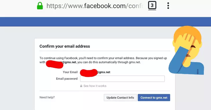 κωδικός email facebook