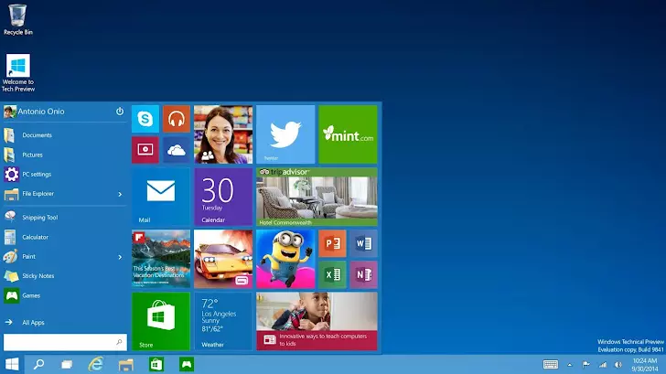 ក្រុមហ៊ុន Microsoft បង្ហាញ Windows 10 - កំណែបន្ទាប់នៃប្រព័ន្ធប្រតិបត្តិការ Windows