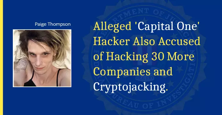 Capital One Hacker også anklaget for at hacke 30 flere virksomheder og CryptoJacking