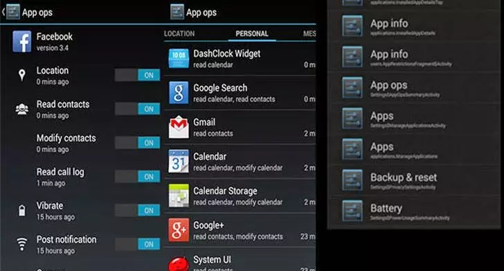 Administrador de permisos de App-Ops-Android