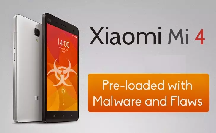 Telèfon intel·ligent Xiaomi Mi 4 precarregat amb programari maliciós i ROM d'Android personalitzada