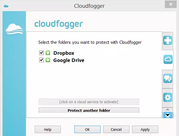 Tiedostojen salaaminen ennen niiden lataamista Cloud Storageen CloudFoggerin avulla