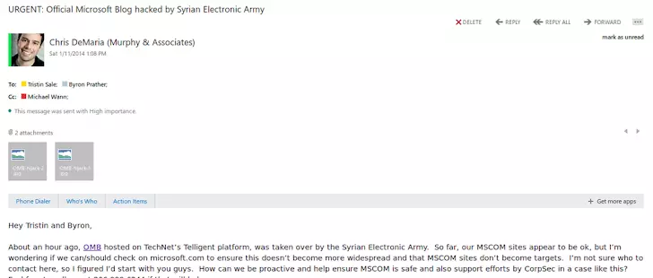 Oficjalny blog Microsoft i konto na Twitterze zhakowane przez Syrian Electronic Army