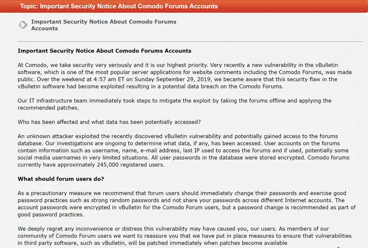 Comodo vbulletin forumları hacklendi