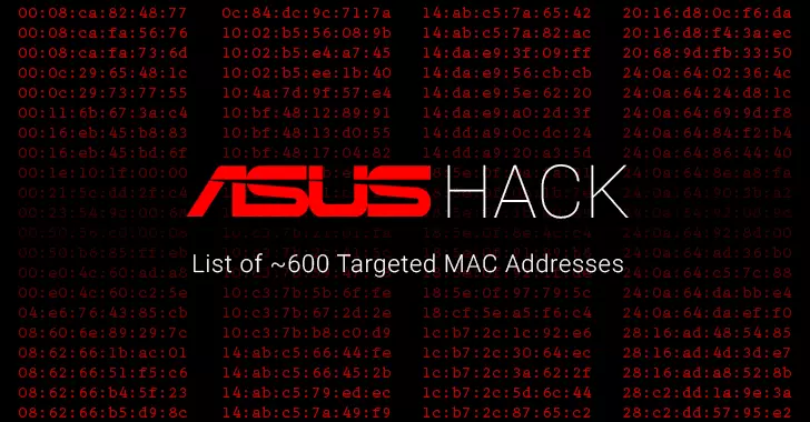 ASUS hack lisitry ny adiresy mac