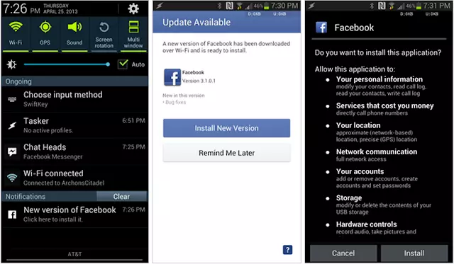 Google, Facebook 및 기타 자체 업데이트 Android 앱 금지 7309_1