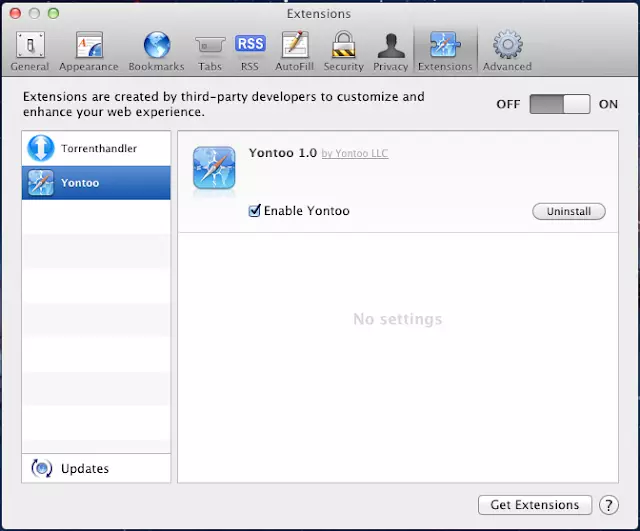 Novo troiano de adware para Mac OS X que se espalla a través do complemento do navegador 7321_1