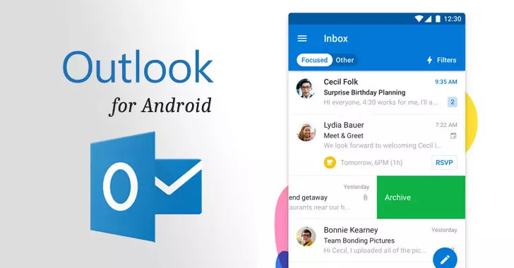 Outlook skirta android