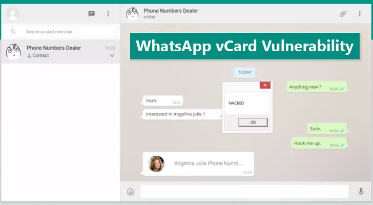 vCard 취약점에 취약한 WhatsApp 사용자 2억 명