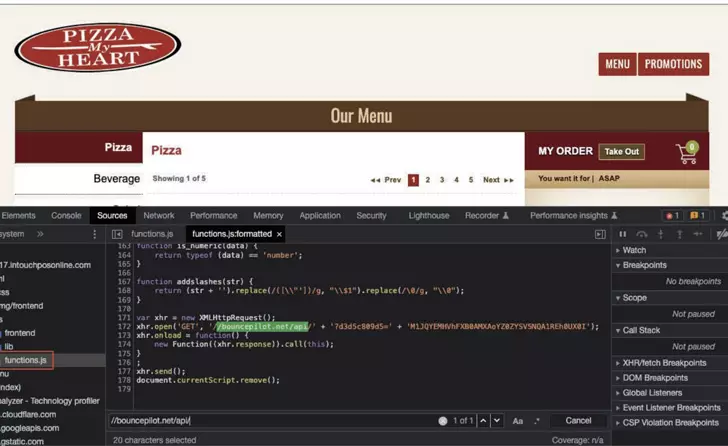 Magecart Hacks Food Ordering System para Magnakaw ng Data ng Pagbabayad mula sa Mahigit 300 Restaurant 7386_2