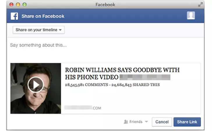 Những kẻ lừa đảo trên Facebook khai thác vụ tự tử của Robin Williams