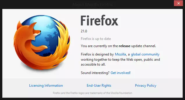 Firefox 21 запускаецца з 3 крытычнымі выпраўленнямі і новай сацыяльнай інтэграцыяй 7553_1