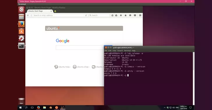 Ubuntu Linux GUI Bash ونڈوز 10