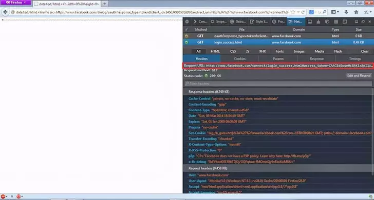 Að hakka Facebook notanda „Access Token“ með Man-in-the-Middle Attack 8642_2