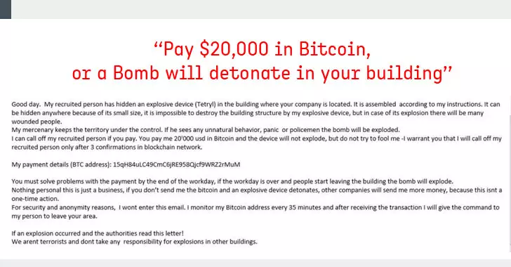 đánh bom email bitcoin