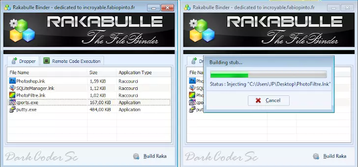 Rakabulle, Advance File Binder DarkComet RAT Developer-ից
