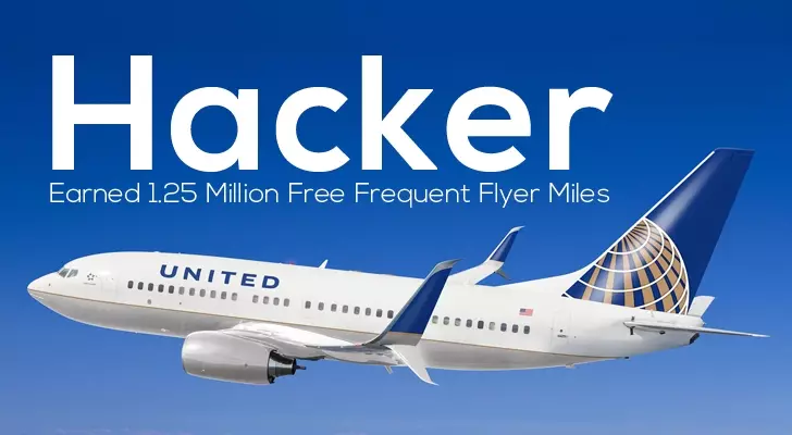 Hacker United Airlines aviakompaniyasida tez-tez uchish uchun 1,25 million bepul mil topadi